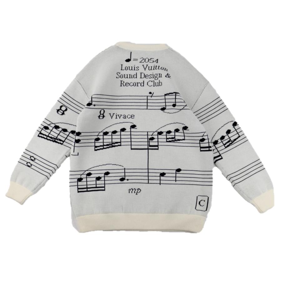 LOUIS VUITTON 美品 ルイヴィトン 19AW 音符 ニットセーター LOUIS VUITTON 美品 ルイヴィトン 19AW 音符 ニットセーター