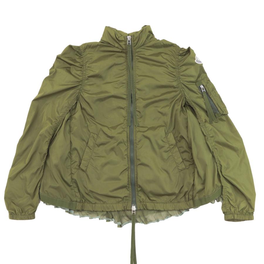 MONCLER モンクレール ×サカイ SARA レイヤード ナイロンジャケット レディース グリーン 00 バックフリル ブルゾン ...