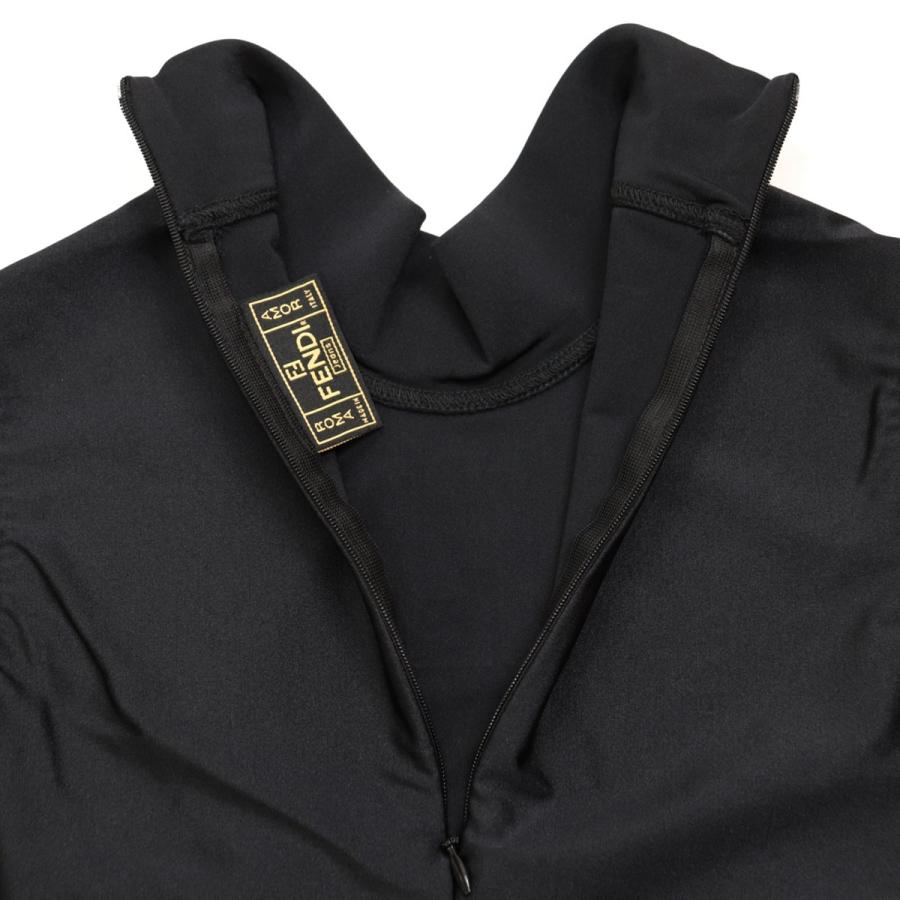 FENDI 美品 フェンディ FFロゴ ジャージーハイネック FENDI 美品 フェンディ FFロゴ ジャージーハイネック