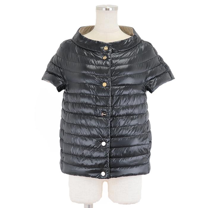 HERNO 【新品同様】ヘルノ PI0902D リバーシブル 2WAY フレンチダウン インナーダウン ライトダウン レディース 38 ベージュ ブラック Herno : オパールヤフー ...