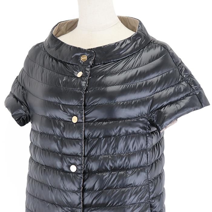 HERNO 【新品同様】ヘルノ PI0902D リバーシブル 2WAY フレンチダウン インナーダウン ライトダウン レディース 38 ベージュ ブラック Herno : オパールヤフー ...