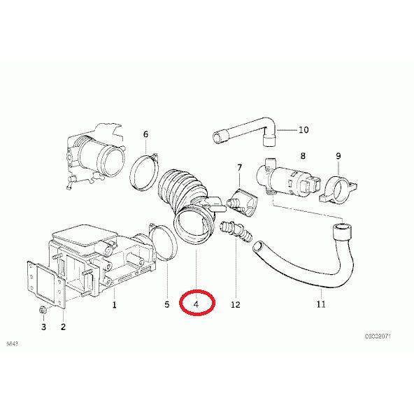 BMWセダンE36ツーリングZ3カブリオレ318iロードスター1.8インテークダクトゴムパイプM43ダストカバー13711739574ラバー ...
