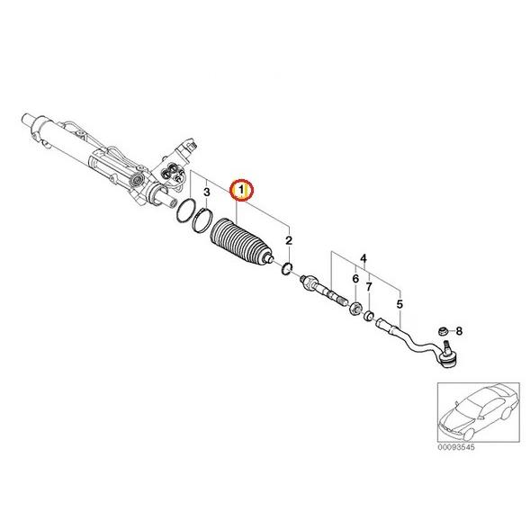 BMWセダンE60M5ステアリングラックブーツ520i523i525i525xi530i530xi540i545i550i ...