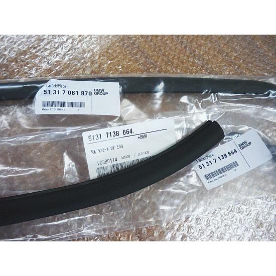 BMW BMWセダンE90リアガラスモール上下3シリーズ316iアッパー318iロア ...