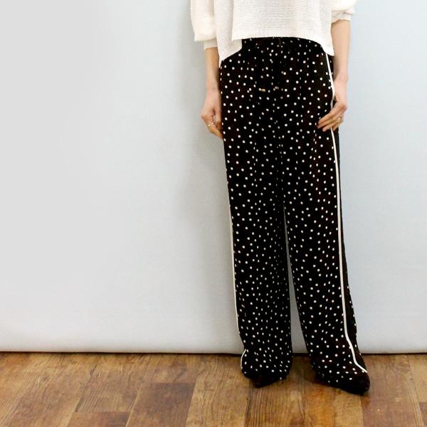 PASSIONE パシオーネ 516635 サイド ライン ドット柄 パンツ : Open menu - 通販 - Yahoo!ショッピング