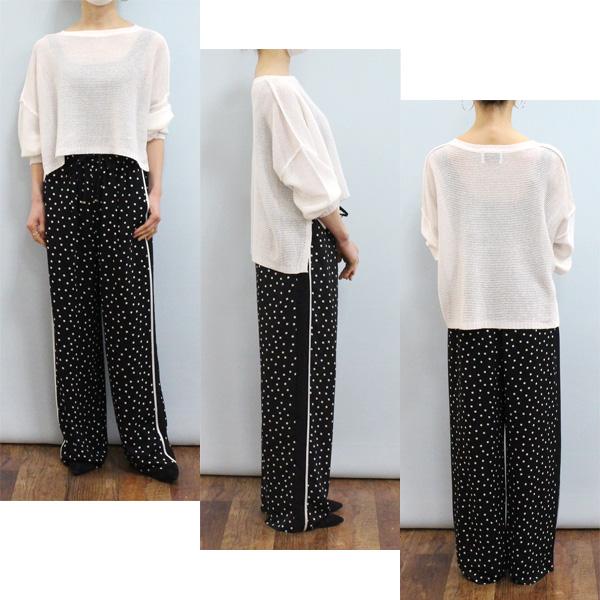PASSIONE パシオーネ 516635 サイド ライン ドット柄 パンツ : Open menu - 通販 - Yahoo!ショッピング