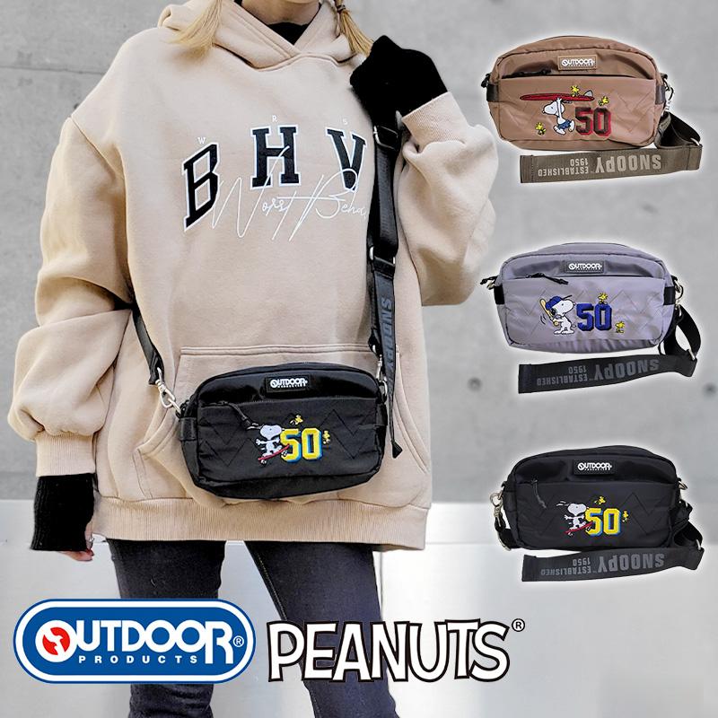 OUTDOOR PRODUCTS ミニショルダーバッグ ポーチ アウトドアプロダクツ PEANUTS スヌーピー 2WAY バッグインバッグ : バッグ ライフグッズ OPENSIDE ...