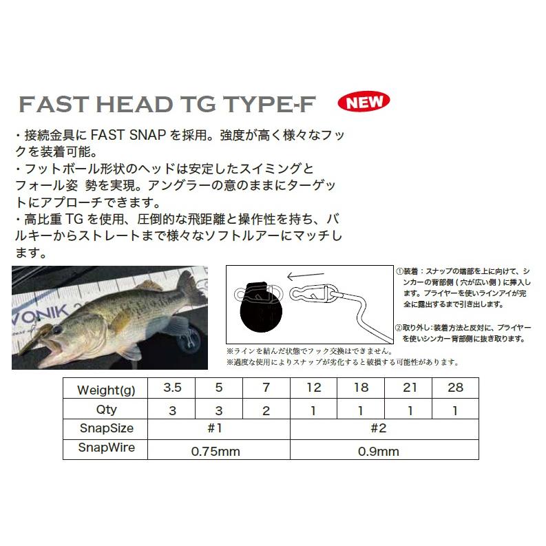 BKK FAST HEAD ファストヘッド TG TYPE-F 18〜21g (メール便可) : オープンウォーター Yahoo!店 - 通販 ...