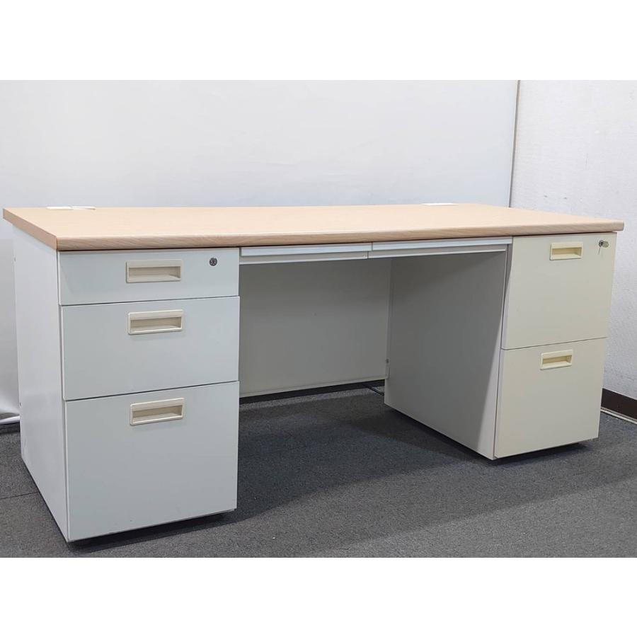 両袖机 オフィスデスク 両袖デスク 役員デスク 役員机 役員用デスク スチールデスク 事務机 事務デスク W1600 中古 : オフィス家具のオフィスパートナー - 通販 - Yahoo!ショッピング