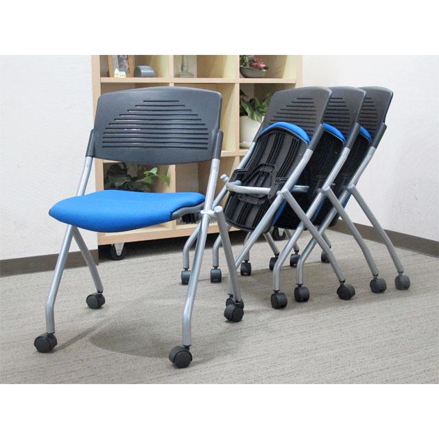 送料無料 地域限定 4脚セット 会議チェア ミーティングチェア スタッキングチェア ネスティングチェア 中古オフィス家具 : s4d-0514-05 : オフィス家具のオフィスパートナー ...