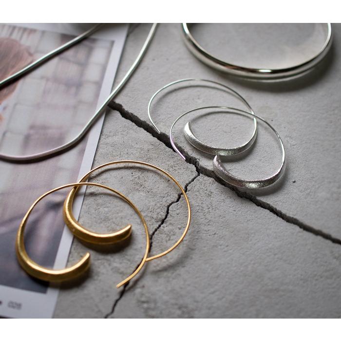 ピアス レディース 【訳ありアウトレット品】★アウトレット価格 ピアス フープ 【FAMIR ファミール】 大ぶり シンプル 18k ...