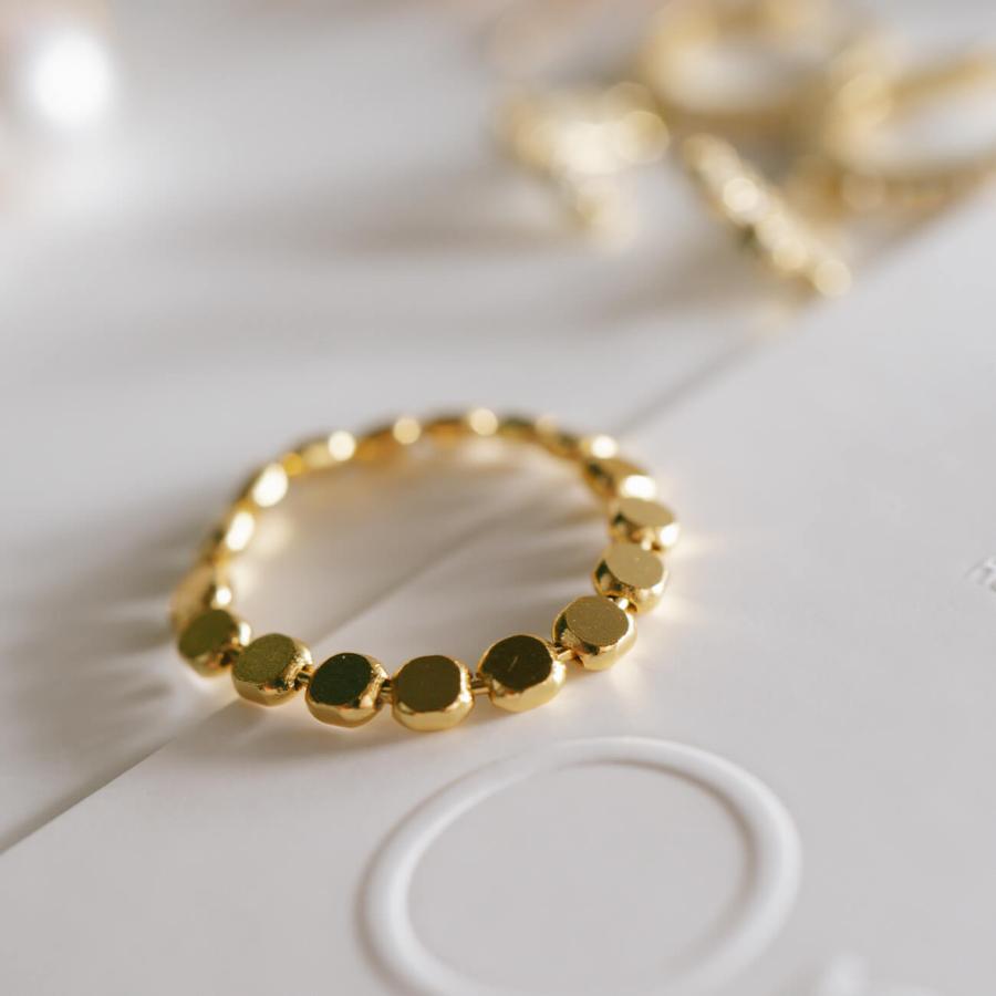 Ops. リング レディース ドット 指輪 シルバー k18 【kivia-ring キヴィア】 ドットリング シルバー925 ゴールド ...