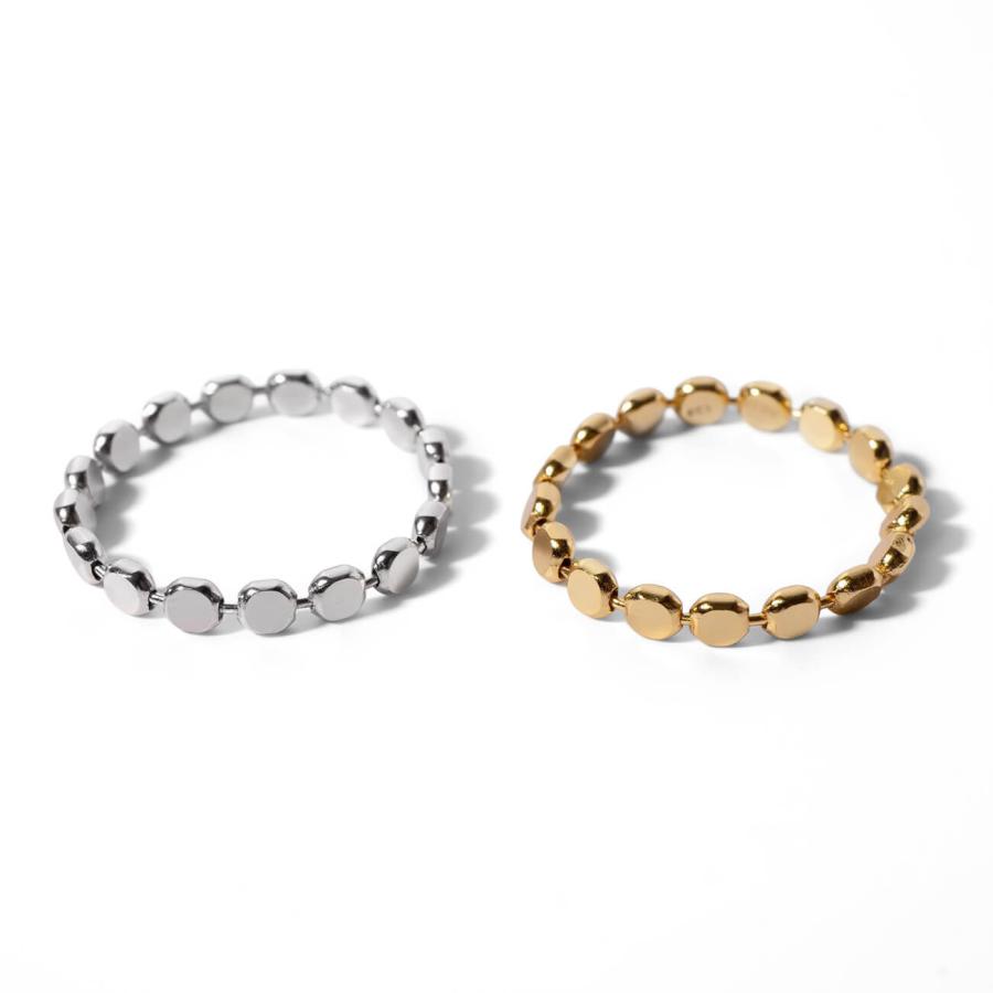 Ops. リング レディース ドット 指輪 シルバー k18 【kivia-ring キヴィア】 ドットリング シルバー925 ゴールド ...