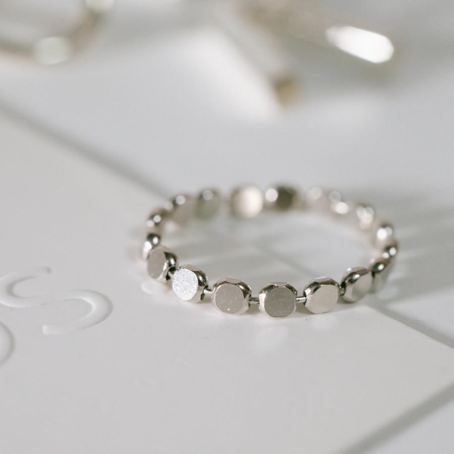 Ops. リング レディース ドット 指輪 シルバー k18 【kivia-ring キヴィア】 ドットリング シルバー925 ゴールド ...