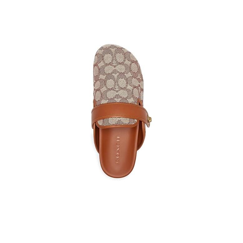 COACH コーチ Blake Clogs In シグネチャー Textile Jacquard レディース クロッグ Cocoa ...