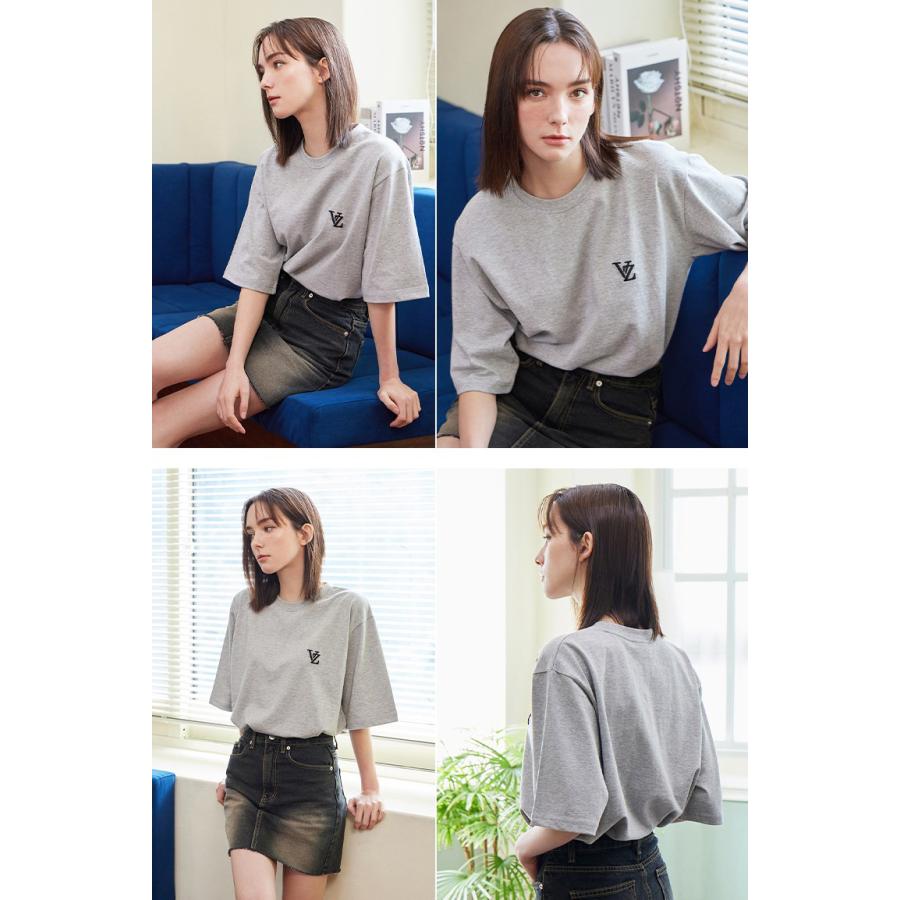 VARZAR クリアランス 正規販売店 バザール Tシャツ ロゴT 韓国ブランド メンズ レディース トップス VZ 3D Logo T-Shirts ブラック グレー ホワイト 113 ...