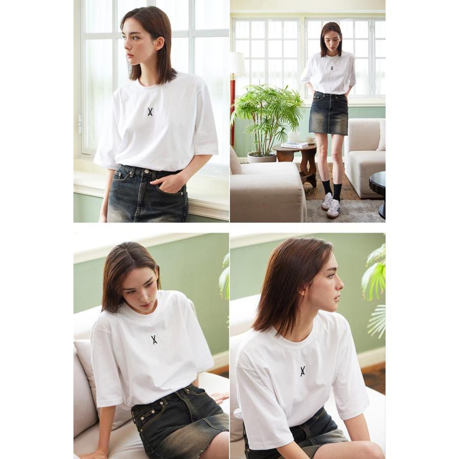 VARZAR 正規販売店 バザール Tシャツ ロゴT 韓国ブランド メンズ レディース トップス VA 3D Logo T-Shirts ブラック グレー ホワイト 119 120 122 ...