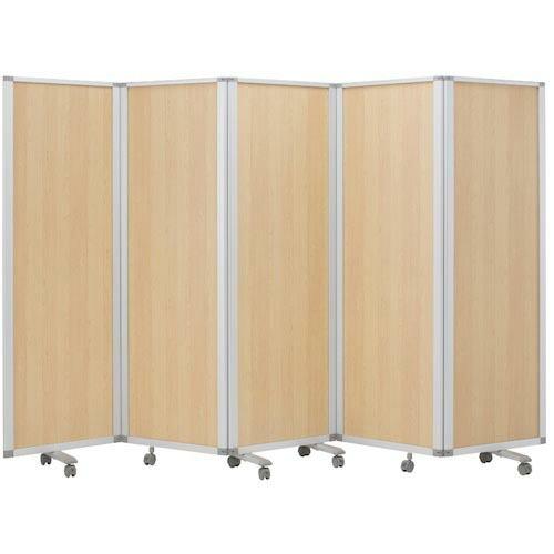 COMAI 5連スクリーン木目ナチュラル W3000 × H1800 ( TP5-1806BN-NNWW ) (株)コマイ (メーカー取寄 ...