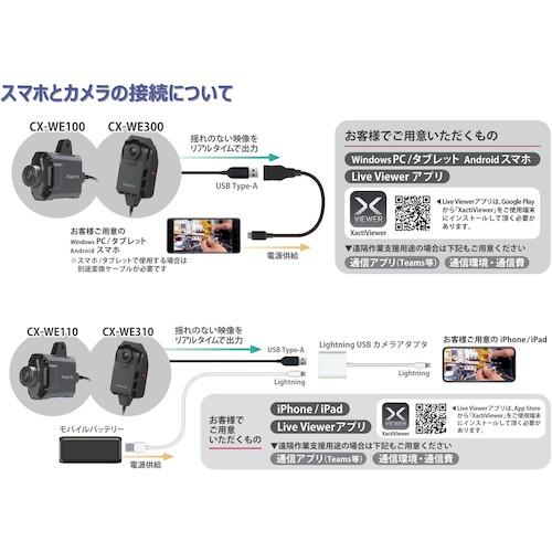 グリーンクロス Xacti CX-WE100 [業務用ウェアラブルカメラ 頭部装着型 UVC出力対応モデル] ( 6300033771 ) : ORANGE TOOL TOKIWA - 通販 ...