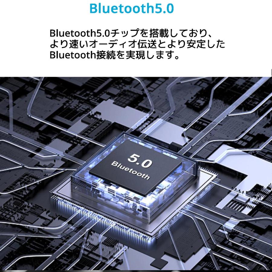 1Mii B310 Pro Bluetooth 5.0 トランスミッター レシーバー バイパス ワイヤレス 2台同時接続 オーディオ 高音質 ...