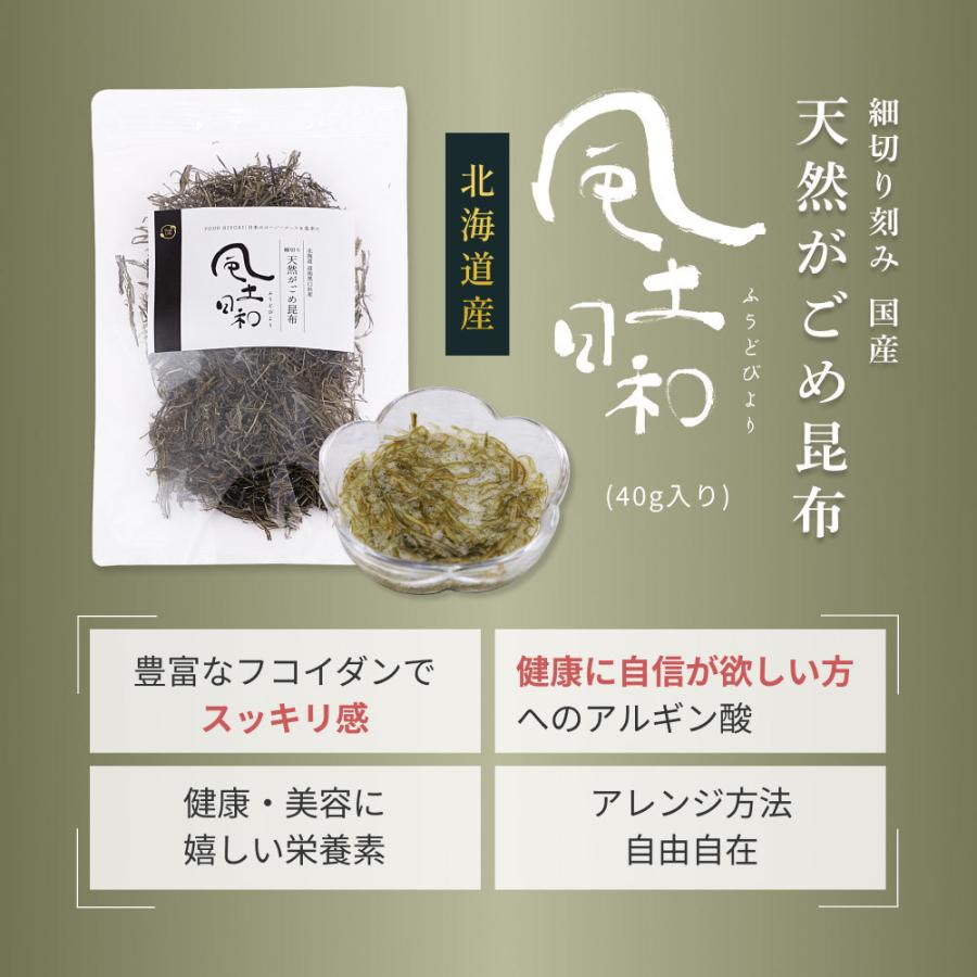 風土日和 がごめ昆布 120g（40gx3袋） 天然 細切り 北海道道南黒口浜産 ガゴメ昆布 フコイダン 刻み 昆布 こんぶ コンブ きざみ 納豆 : 自然素材へのこだわりオーガライフ ...