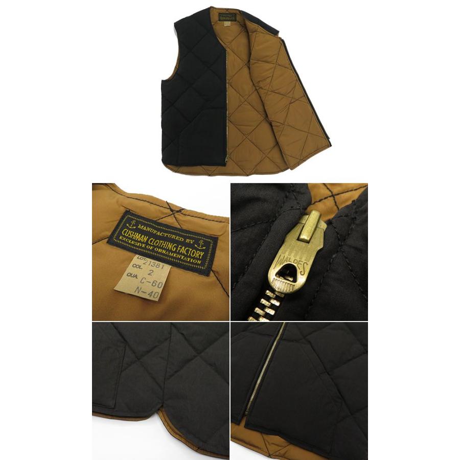 クッシュマン ロクヨンクロス ダウンベスト CUSHMAN C/N CLOTH DOWN VEST 21381 : 21381 : ORGAN - 通販 - Yahoo!ショッピング