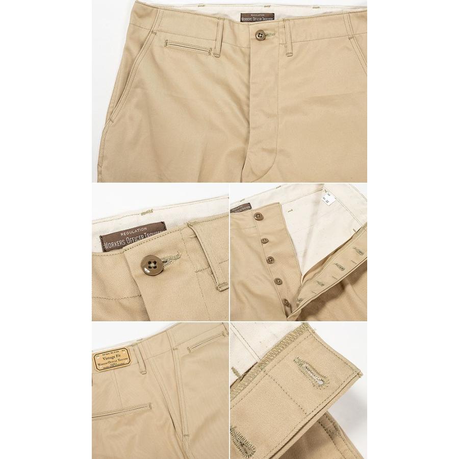 WORKERS ワーカーズ 高密度チノ トラウザーズ ヴィンテージフィット Officer Trousers, Vintage, Type 2 24s-4-otv-t2 : ORGAN ...