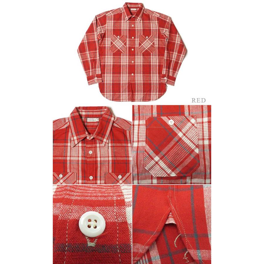 WAREHOUSE（ウエアハウス） 長袖 コットンリネン チェック ワーク