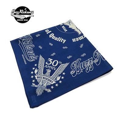 BUZZ RICKSON'S バスリクソンズ 30周年 バンダナ 抜染プリント 30th ANNIVERSARY BANDANA ...