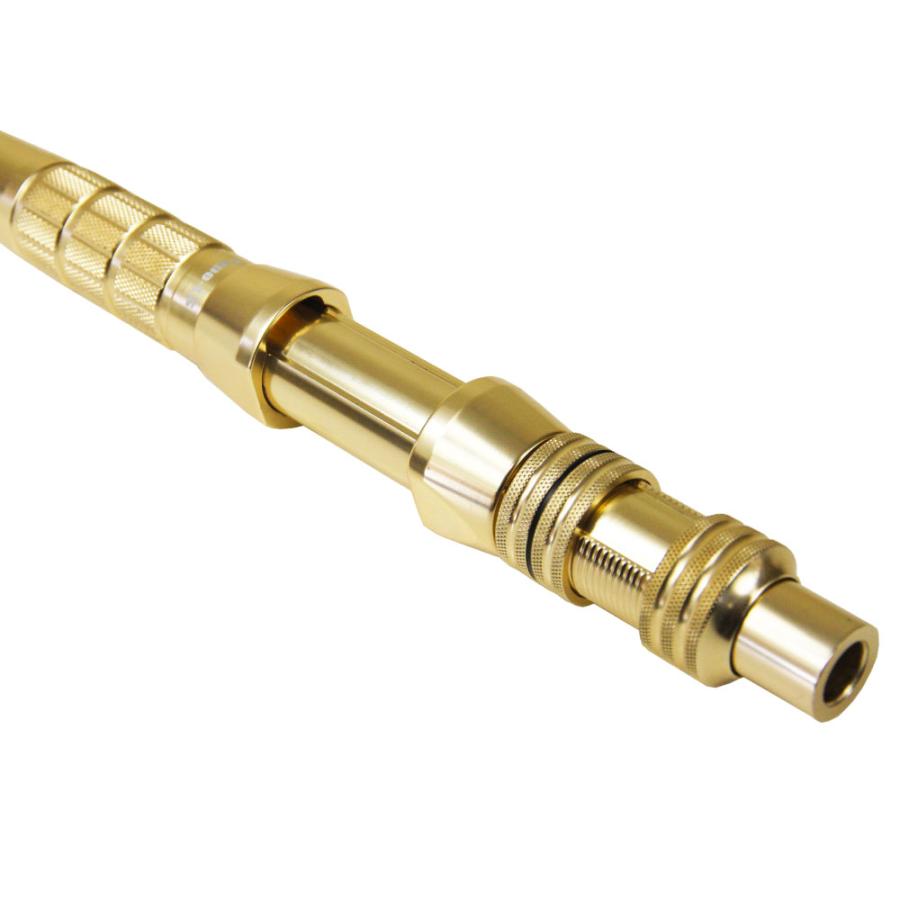 Gokuspe おり釣具 オリジナル ウインチ スタンディング両用アルミバット LS-glゴールド 14mm、15mm フェルール付（ori ...