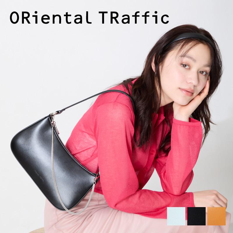 ORiental TRaffic ショルダーバッグ レディース ハーフムーン 三日月型 バッグ チェーン カジュアル きれいめ オケージョン シンプル ベーシック BA-249 ...