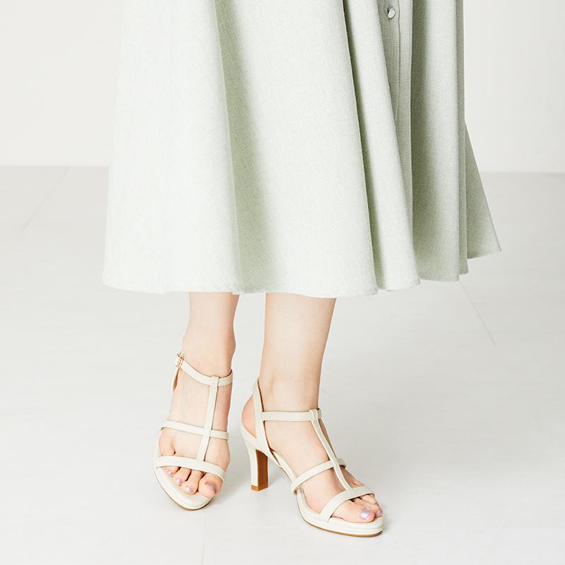 ORiental TRaffic オリエンタルトラフィック サンダル レディース 華奢 ストラップ スタイルアップ ハイヒール 黒 ブラック ...