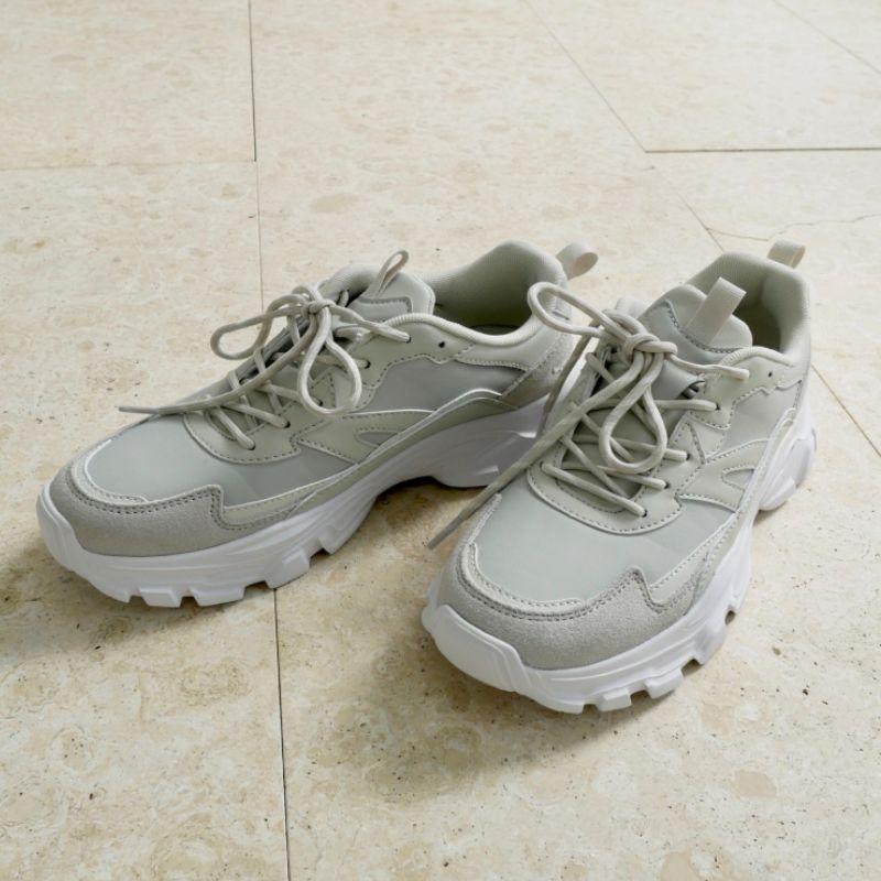 ORTR スニーカー レディース シューズ 厚底 23.0〜25.5cm ベージュ グリーン グレー ストライプシューレース厚底スニーカー : ORiental TRafficヤフー店 ...