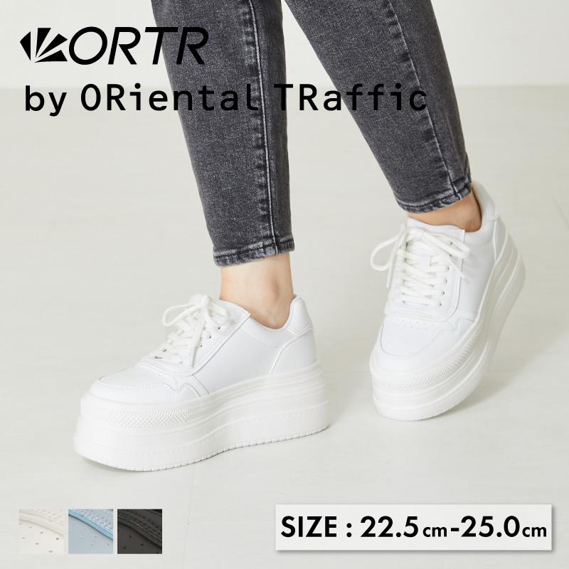 ORTR レディース スニーカー 厚底 コートソール ホワイトソール ボリューム スタイルアップ おしゃれ 厚底ローカットスニーカー : ORiental TRafficヤフー店 - 通販 ...
