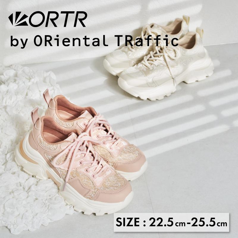 ORTR レディース 厚底スニーカー 厚底 軽量 歩きやすい 通学 通勤 レース ラメ フェミニン かわいい OT3755 オリエンタルトラフィックヤフー : ORiental TRaffic ...