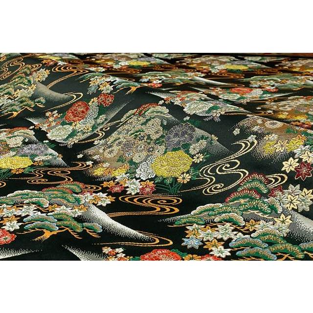 金襴 生地 はぎれ 遠山 黒 和柄 和布 和生地 和風 和柄生地 京都発 帯 ハンドメイド 手芸 : 8450-2b1-2 : 生地.布.金襴.Oriet Kyotoヤフー店 - 通販 ...