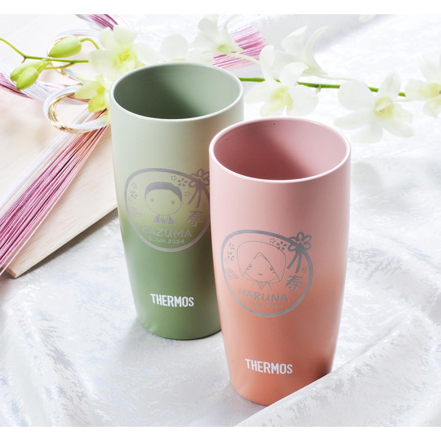 THERMOS（サーモス） 名入れ ギフト SXX ペアタンブラーセット 陶器調タンブラー 420ml 2点 木箱入り : 名入れのギフトハートANGELIC - 通販 - Yahoo!ショッピング