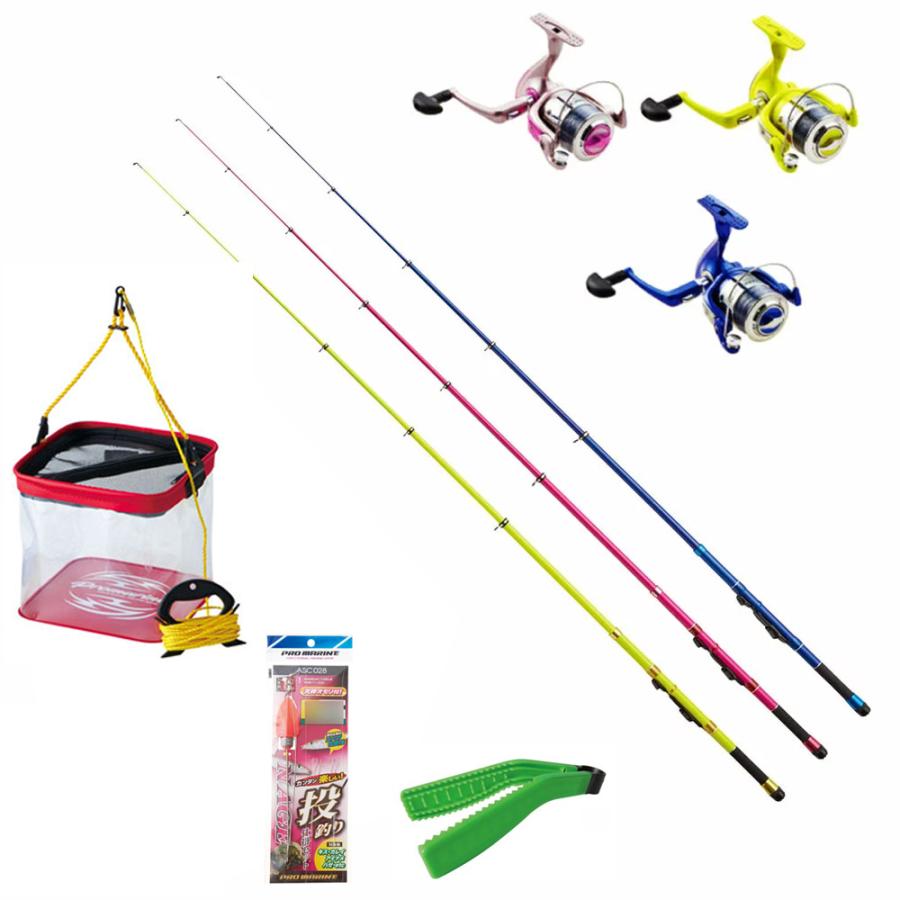 釣り場に直行 ビビット ちょい投げ パックロッド セット ブルー (turiset-09-bl) : オリオク - 通販 - Yahoo!ショッピング