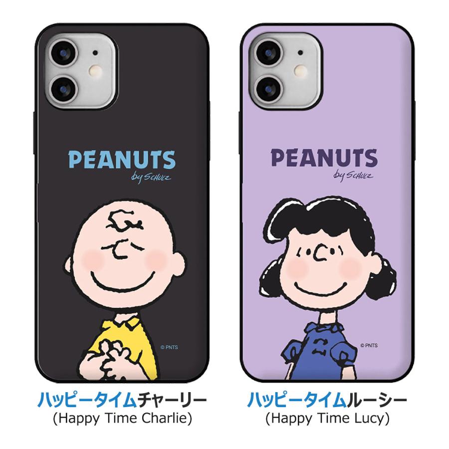 SNOOPY Snoopy Happy Time Card Door Bumper ケース iPhone 16e 16 Plus Pro Max 15 14 SE3 13 mini 12 ...