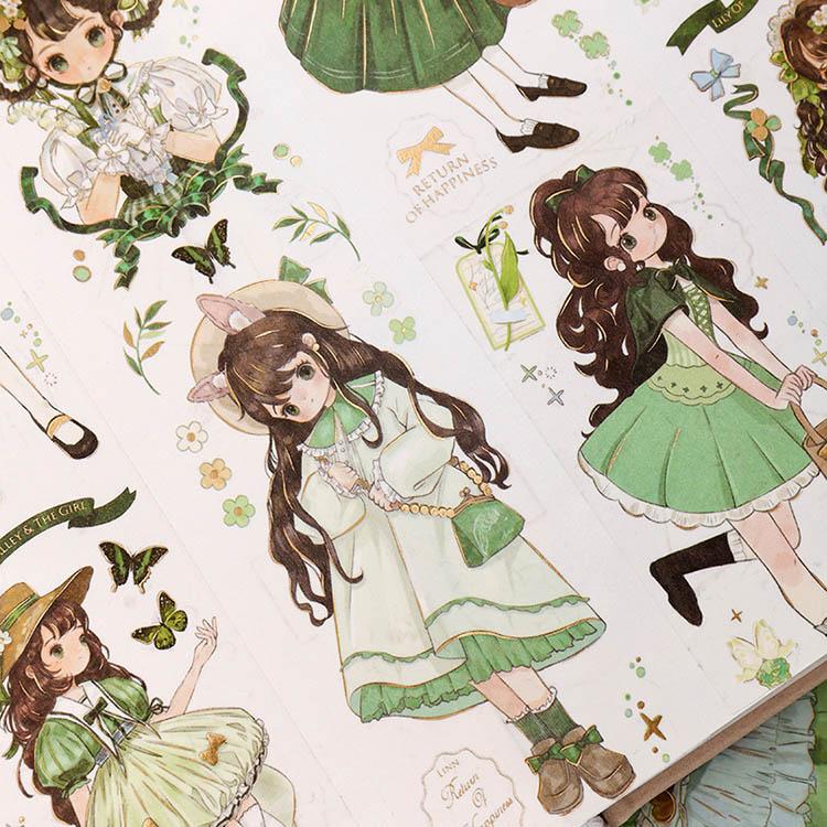 金箔押し マスキングテープ 幅広45mm 可愛い 人物 シール 女の子 動物 海外 コラージュ 素材 ステッカー 海外シール 箔押し デコレーション sztz-01-044 : 卸売のEiEi ...