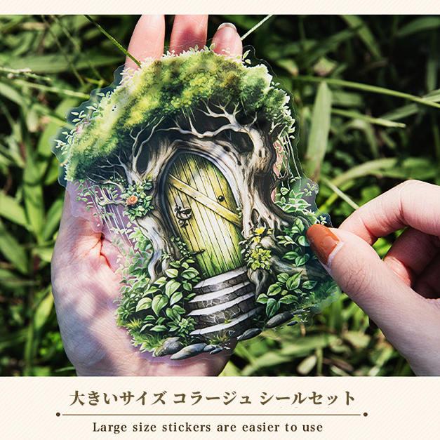 クリアシール 大きめ 縦120mm コラージュ 素材 シール 海外シール 大人 かわいい ヴィンテージ アンティーク レトロ デコレーション 手帳 sztz-05-009 :sztz-05 ...