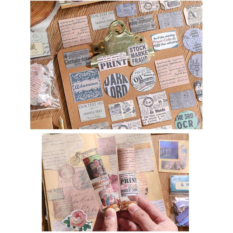 フレークシール 100枚 大容量 やや小さいめ レトロ コラージュ 素材 英字シール アンティーク 海外シール デコレーションシール 英語シール sztz-100-046 : 卸売のEiEi ...