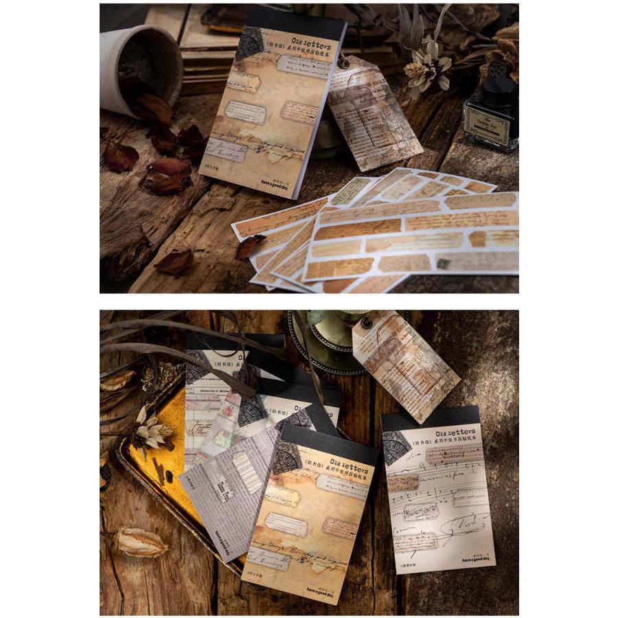 シールブック 大容量 200ピース 20枚/冊 型抜き シールシート 英字ステッカー 海外 コラージュ 素材 英字 英語 地図 文字 ヴィンテージ 手帳 sztz-20-059 : 卸売の ...