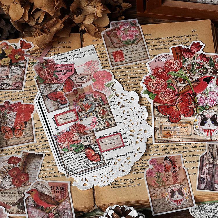 海外 コラージュ シール セット マスキングテープ素材 マステシール 20枚20柄 コラージュ 素材 大きめ スクラップブッキング デコレーション sztz-20-075 :sztz-20 ...