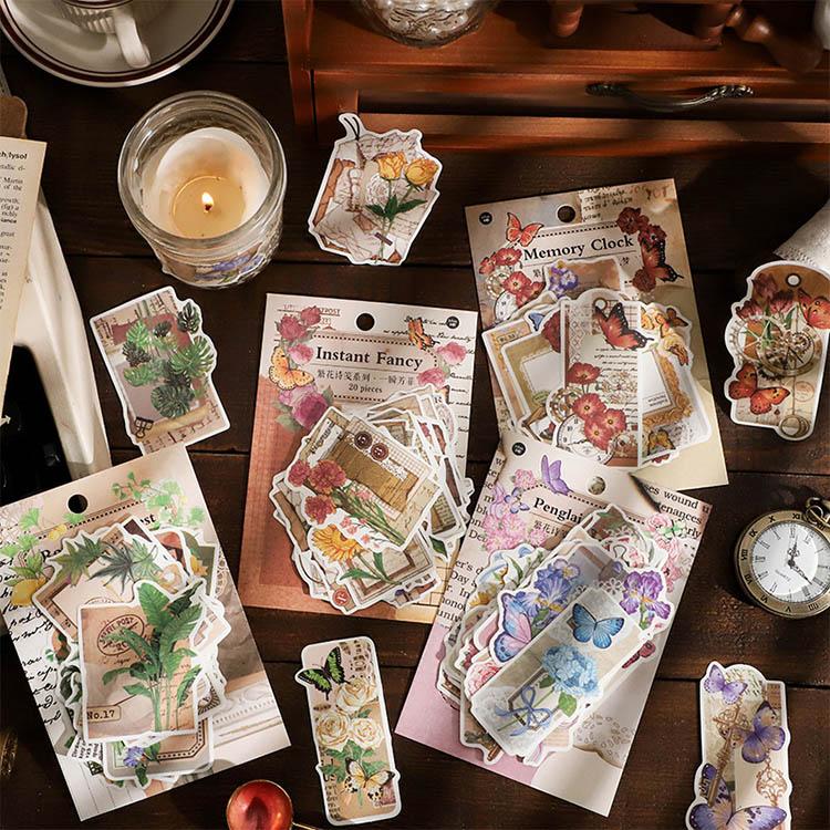 海外 コラージュ シール セット マスキングテープ素材 マステシール 20枚20柄 コラージュ 素材 大きめ スクラップブッキング デコレーション sztz-20-075 :sztz-20 ...