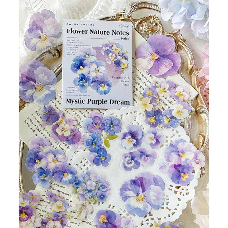 クリアシール PETシール 耐水シール 水彩タッチ 薔薇 花びら シール 花柄 ジャスミン ローズ すみれ コラージュ素材 おしゃれ 20枚 半透明シール sztz-20-178 : 卸売の ...