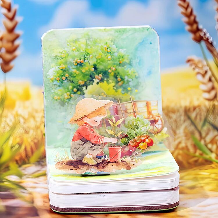 耐水シール 男の子 女の子 牧場 農業 動物 小屋 風車 農作 キャラクターステッカー ガチョウ 樹 木 建物 建築 道 道路 背景シール コラージュ素材 sztz-20-232 : 卸売の ...