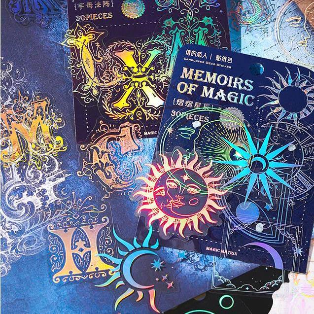 オーロラ ステッカー クリアシール 箔押し アルファベット PET コラージュ 素材 30枚 文字 シール 魔法陣 宇宙 透明 sztz-30-097 : 卸売のEiEi - 通販 ...