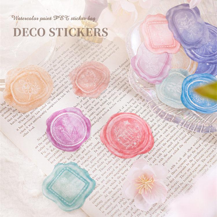 クリアシール シーリング ワックス スタンプ 風 フレークシール ろう 封蝋 30枚 PET 耐水 コラージュ 素材 スクラップブッキング デコレーション sztz-30-149 : 卸売の ...