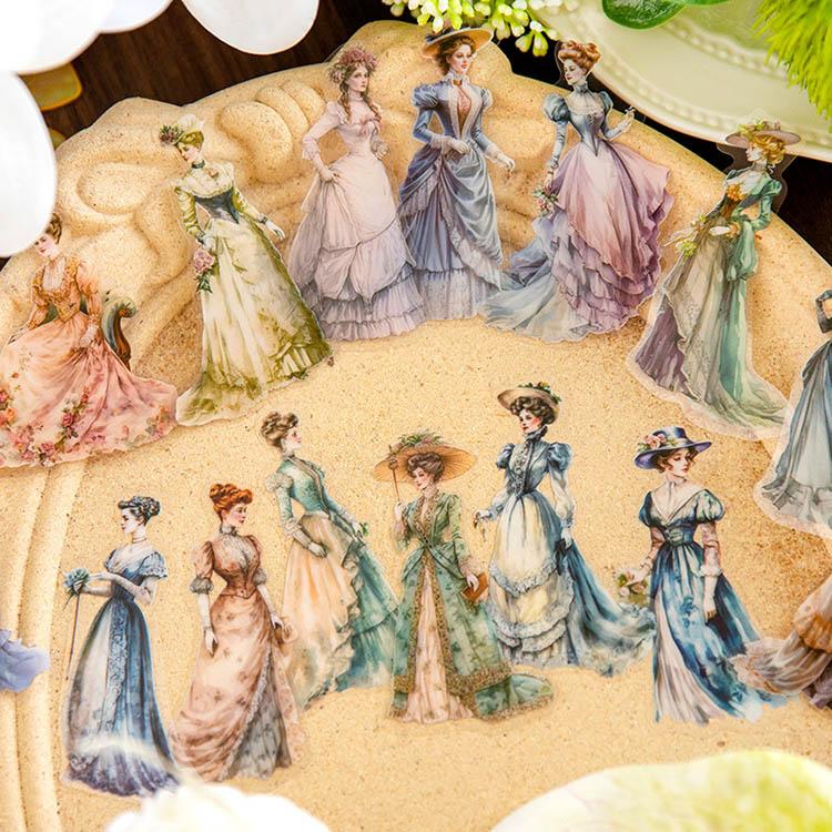 人物シール ヴィンテージ 海外 コラージュ素材 人物 シール 人物ステッカー PET素材 欧米 中世期 外国 女性 クリアシール 30枚 透明 耐水 sztz-30-191 : 卸売のEiEi ...